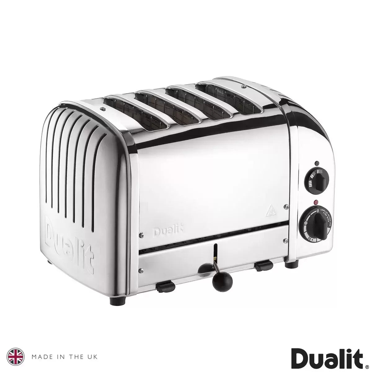 Dualit Classic 4 Slot Toaster With Sandwich Cage, Polished Stainless S ...